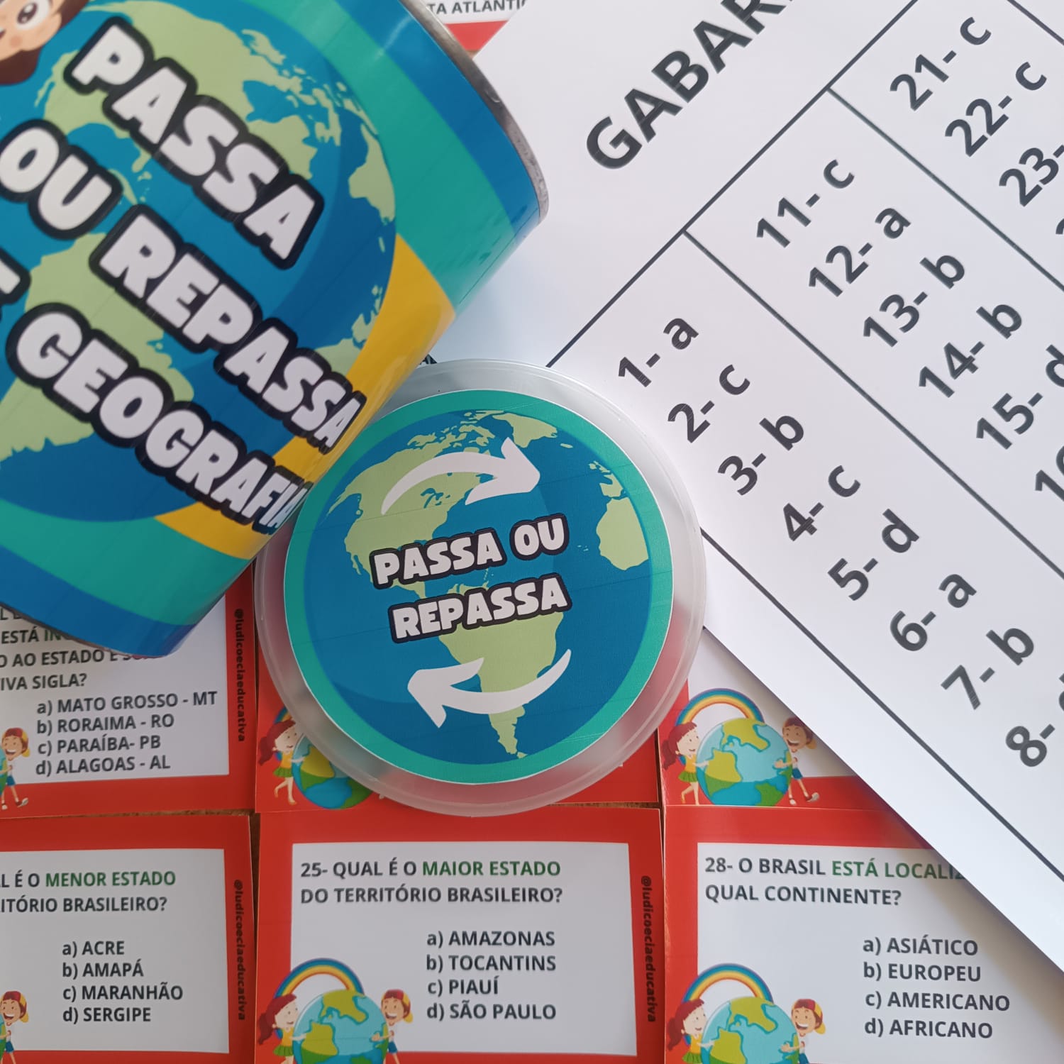 Passa ou repassa de geografia – Lúdico e Cia Educativa – Aprendizado ...