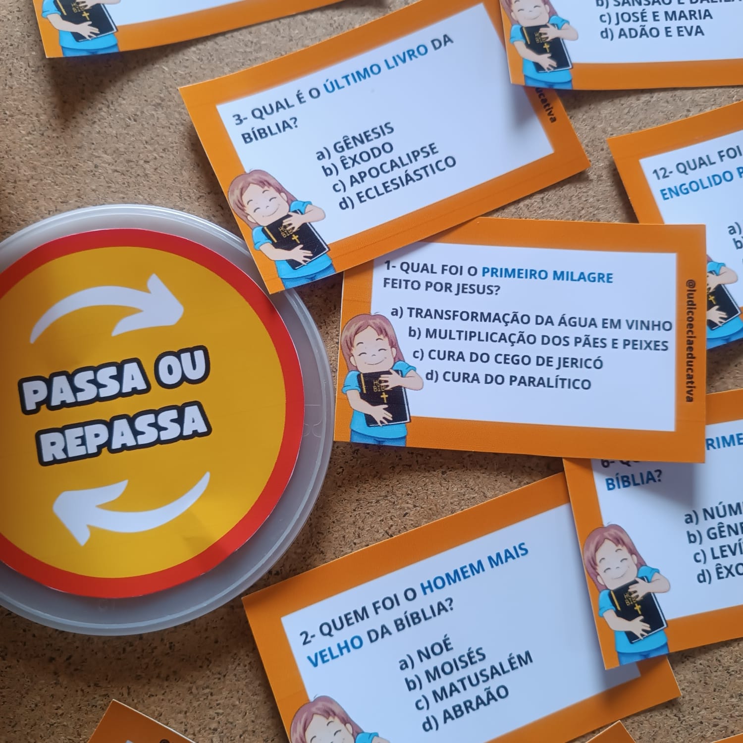 Passa ou repassa bíblico – Lúdico e Cia Educativa – Aprendizado Divertido!