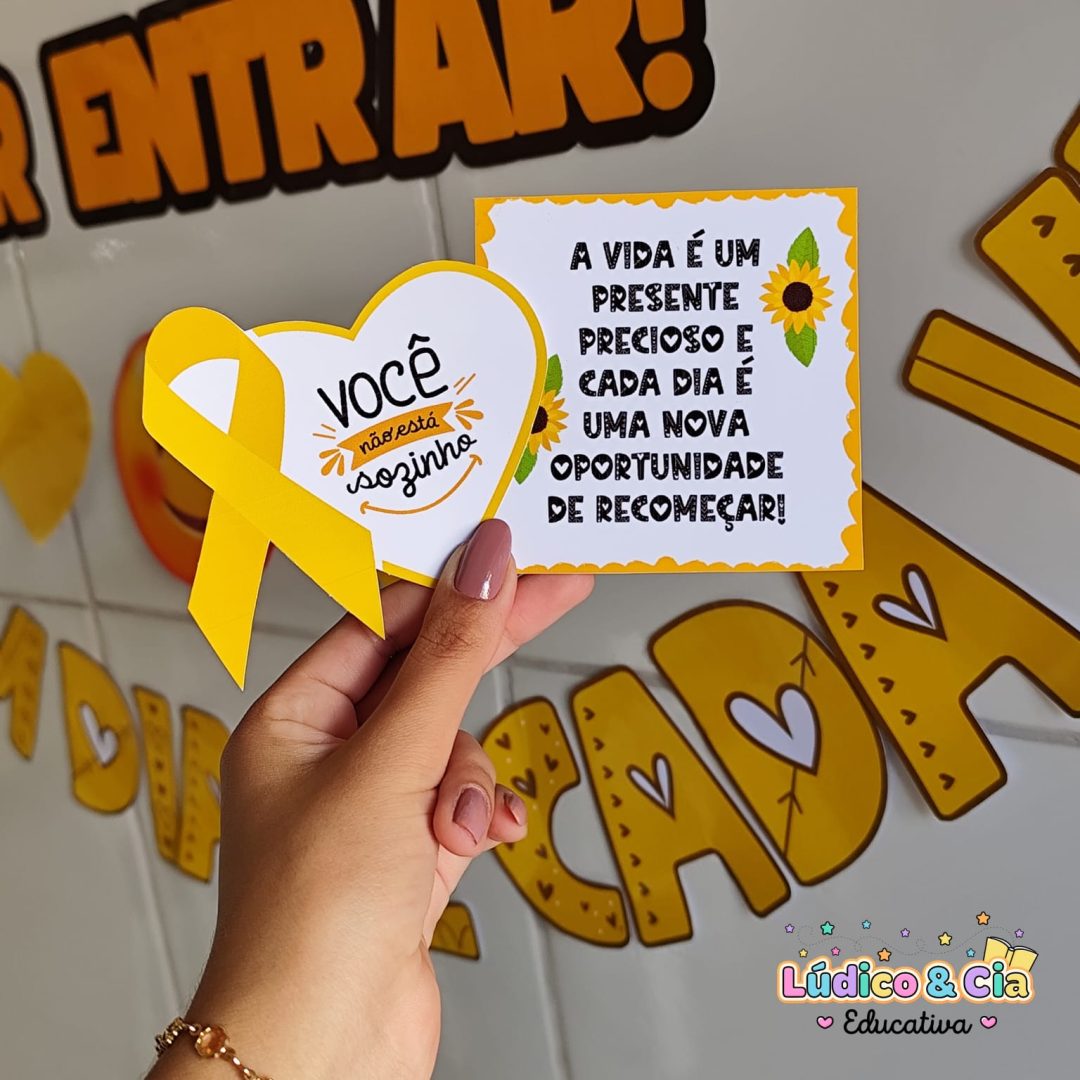 Painel setembro amarelo – Lúdico e Cia Educativa – Aprendizado Divertido!