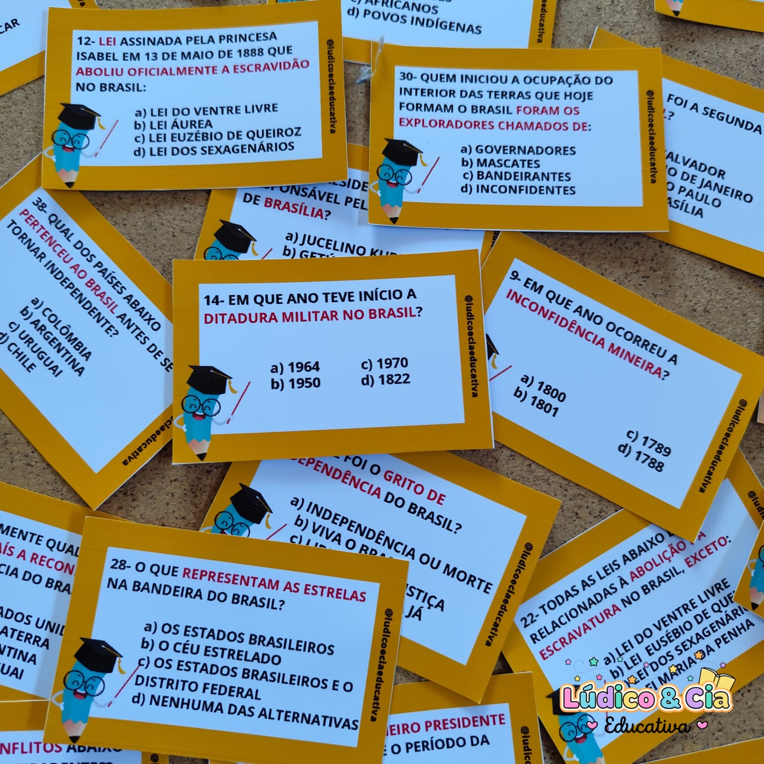 📜 Passa ou repassa de História do Brasil – Lúdico e Cia Educativa – Aprendizado Divertido!